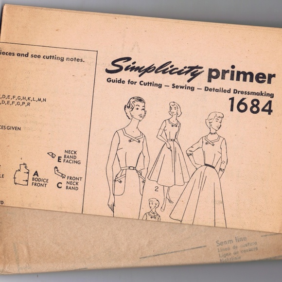 Simplicity | Dresses | Uncut 956 Simplicity Pattern 1684 Dress 165 ...